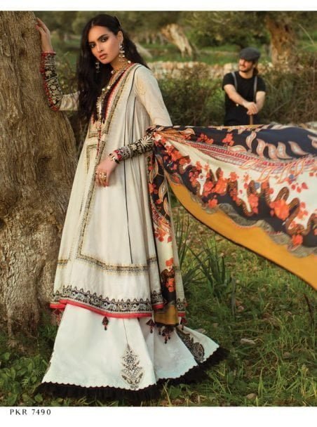 ELAN LUXURY LAWN COLLECTION 2019 ALMENDRA EL-03B - Apnibazar