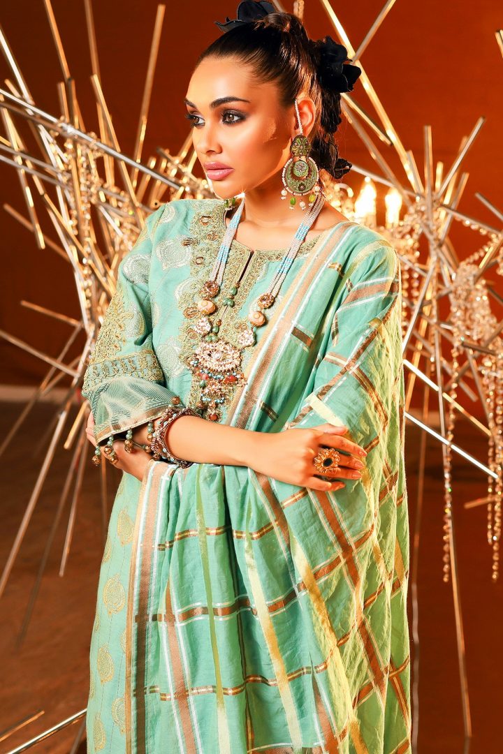 al karam embroidered jacquard festive collection 2020 - Apnibazar