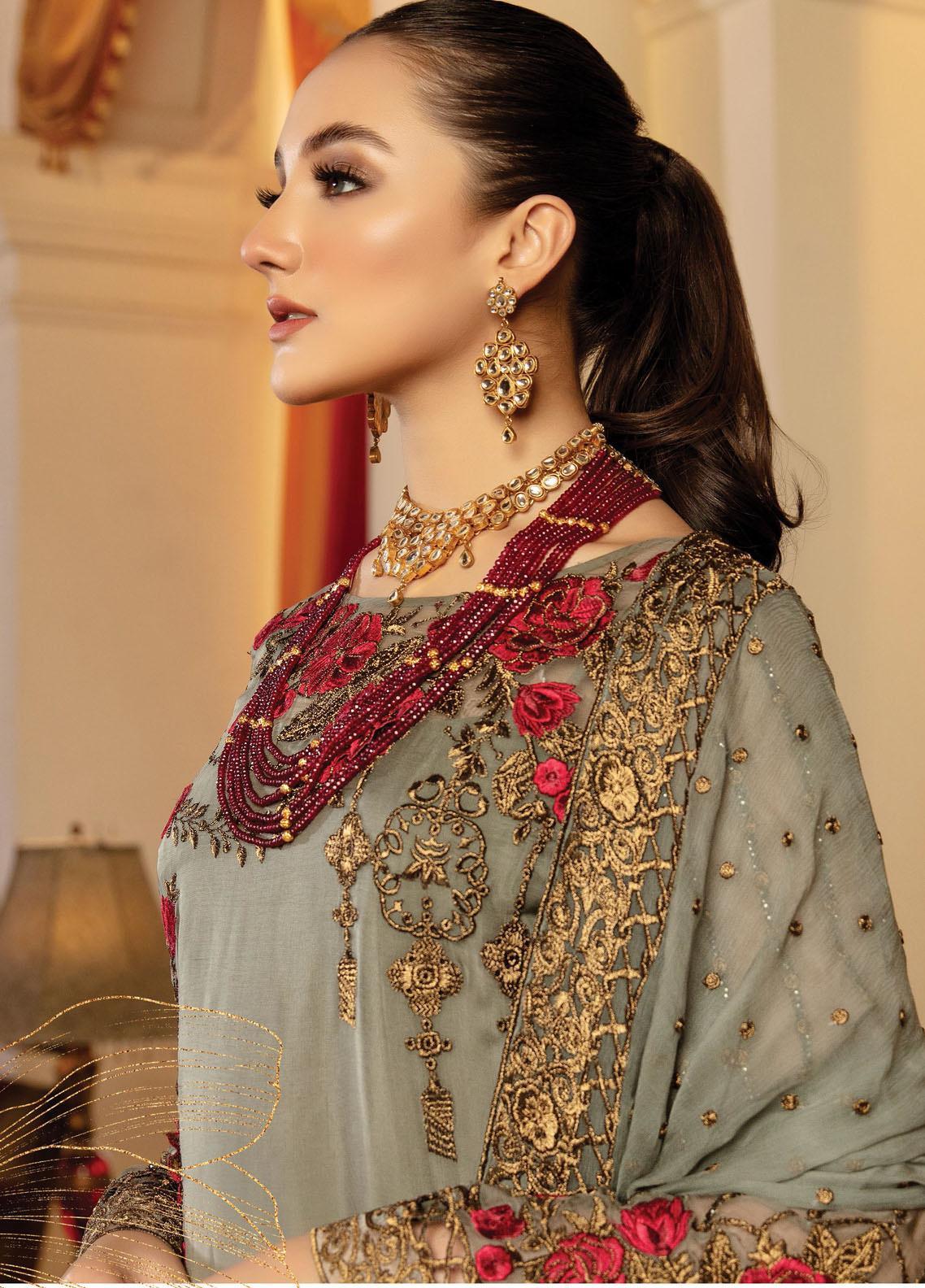 Regence by Imrozia Embroidered Chiffon Unstitched 3 Piece Suit I-126 VOEUX - Wedding Collection ...