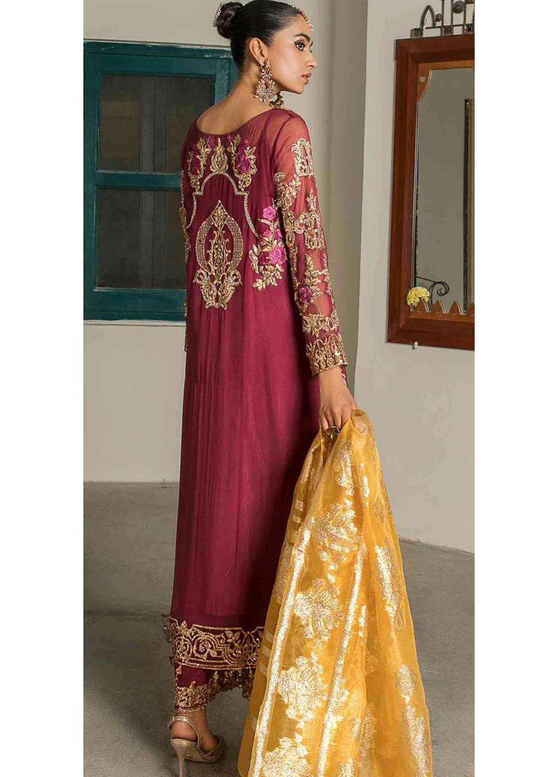 Suraj Garh by Imrozia Premium Embroidered Chiffon Suit Unstitched 3 ...