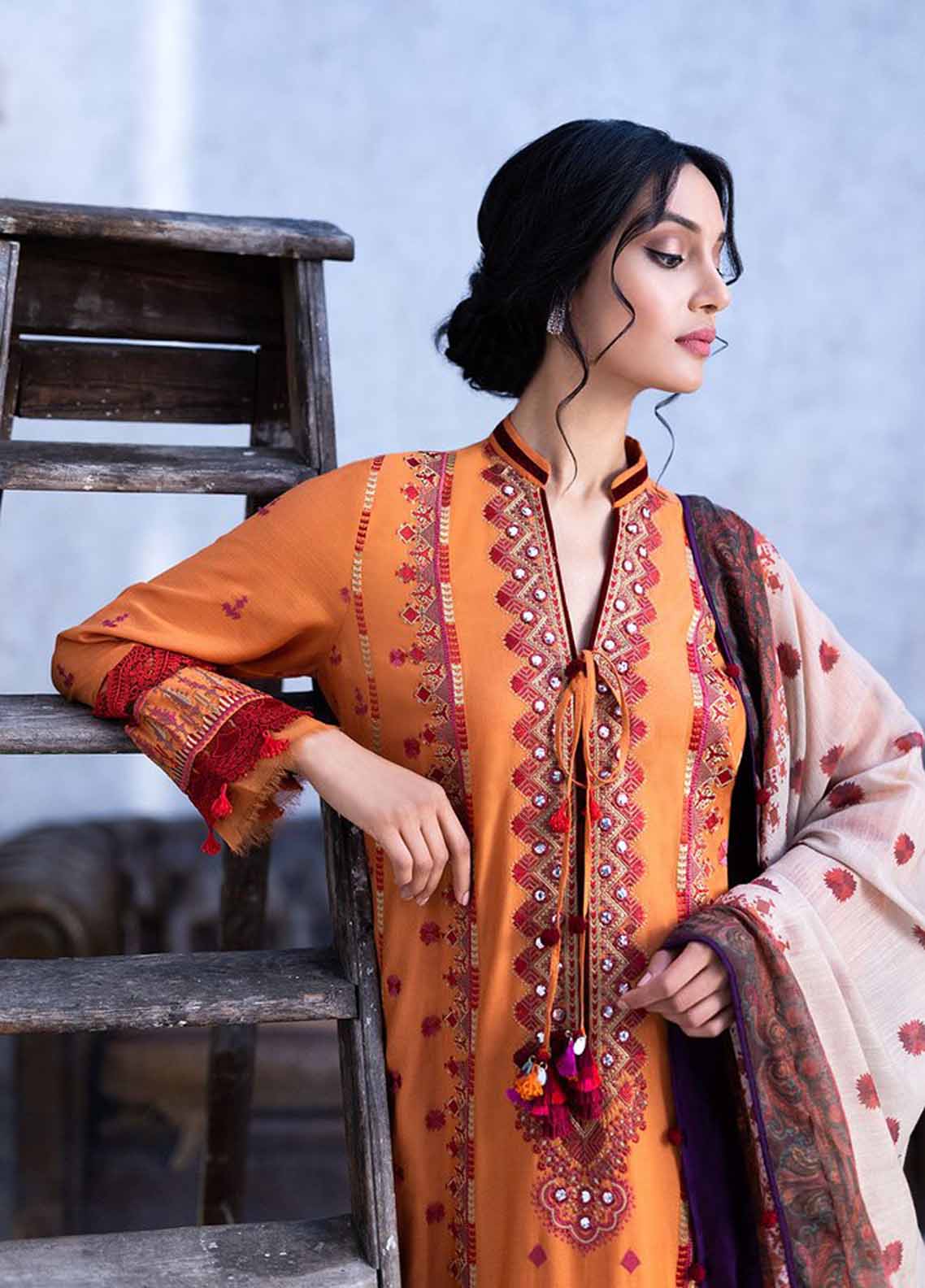 Sobia Nazir Embroidered Khaddar Suit Unstitched 3 Piece 05B - Autumn ...