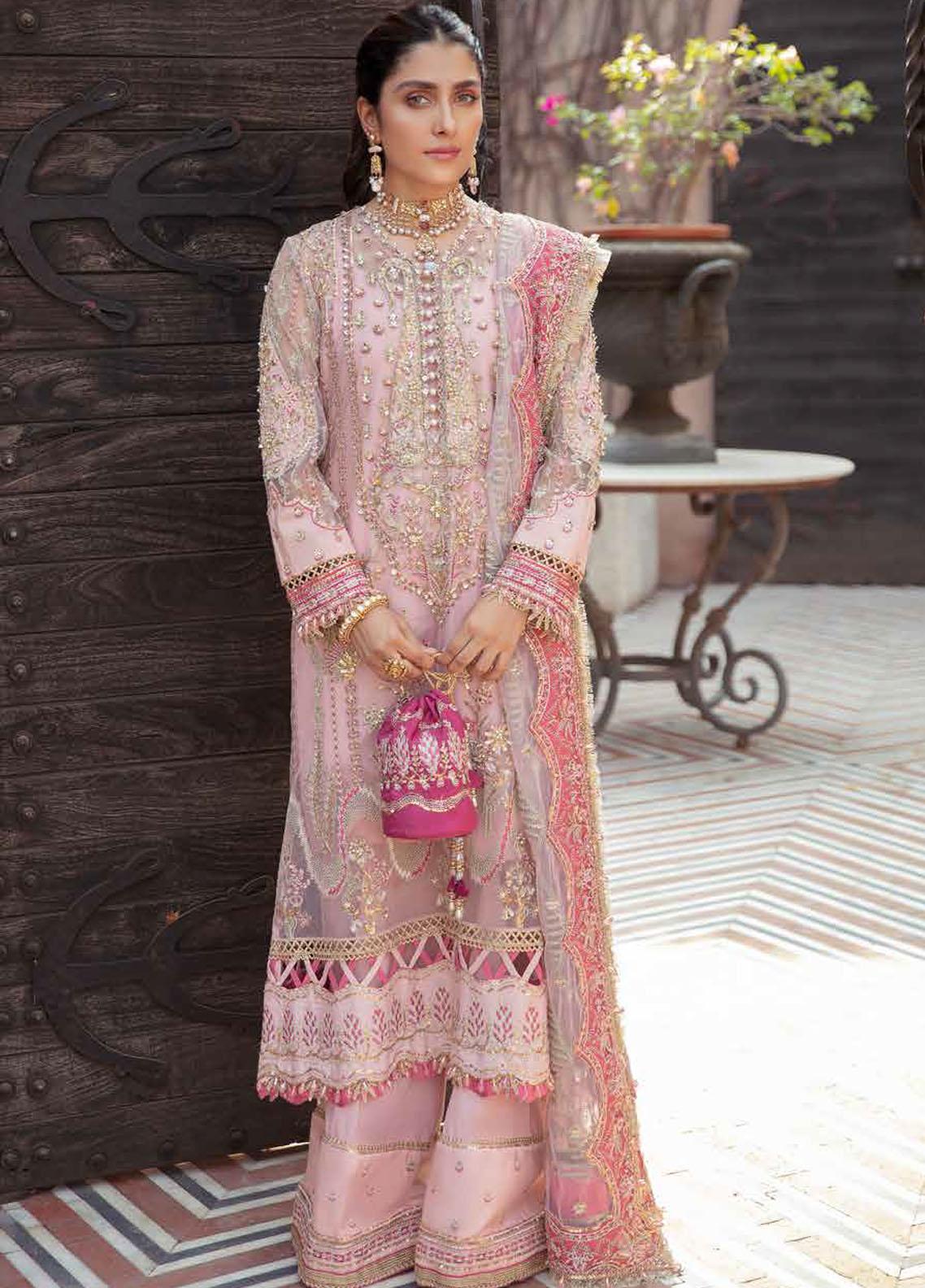 Afrozeh Embroidered Net Suit Unstitched 3 Piece 05 INAYAT - Wedding ...
